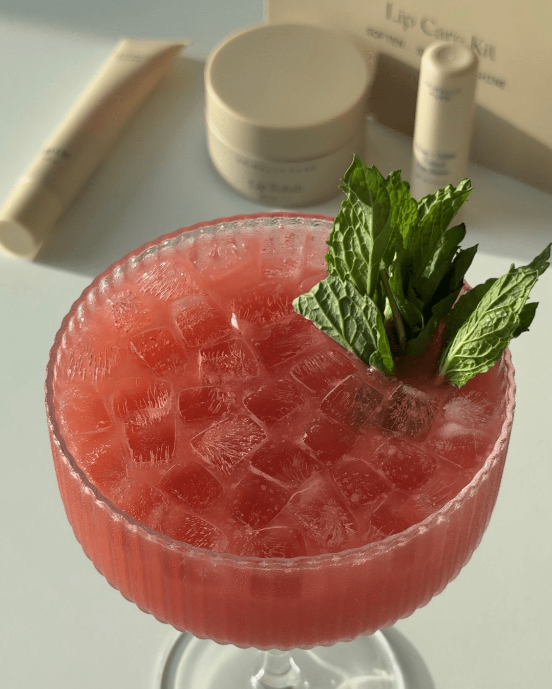 Rose + Mint Shimmer Mocktail – Primally Pure